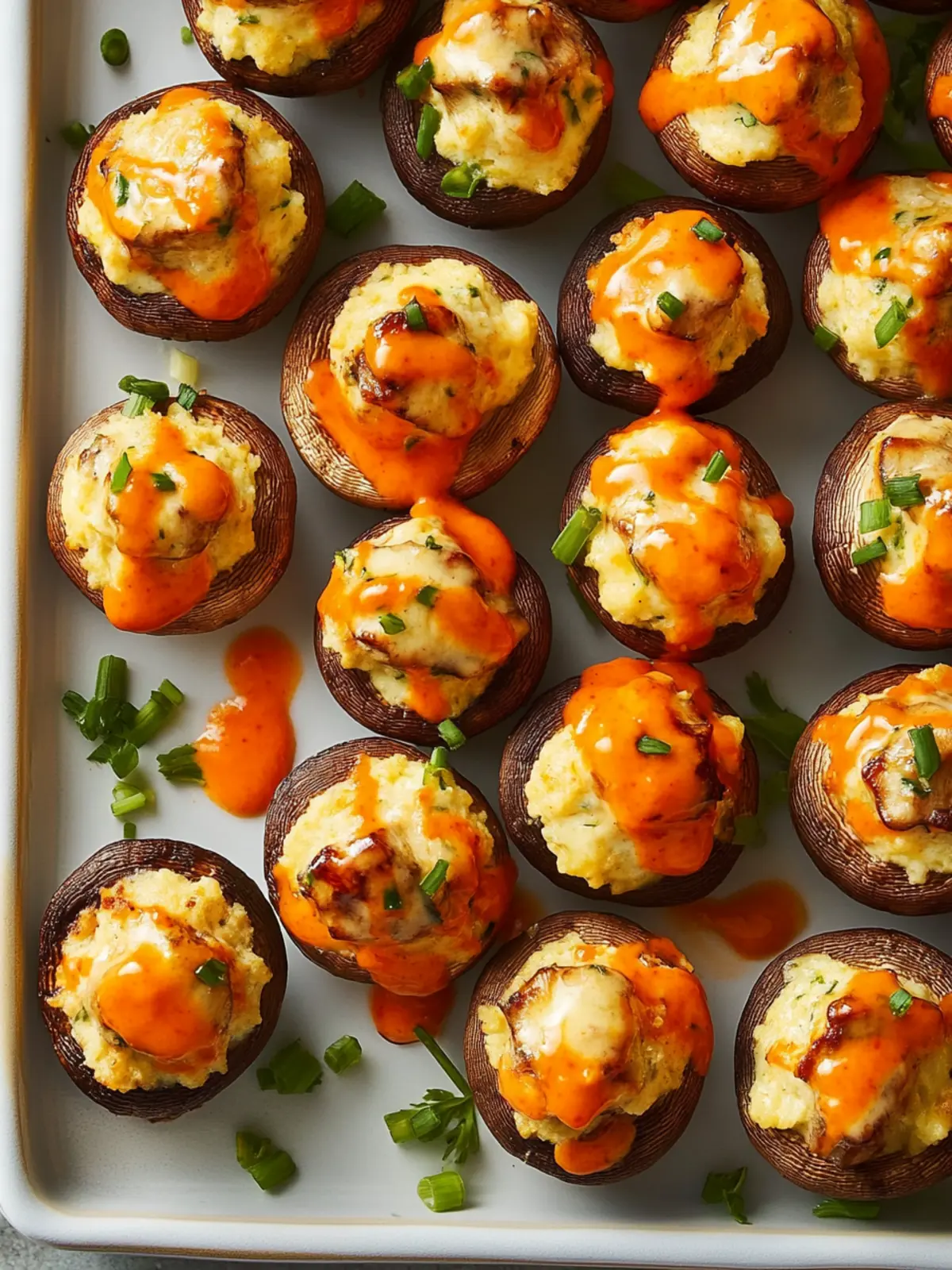 Buffalo-Stuffed Mushrooms: Irresistible Game Day Delight – knedir Recipes