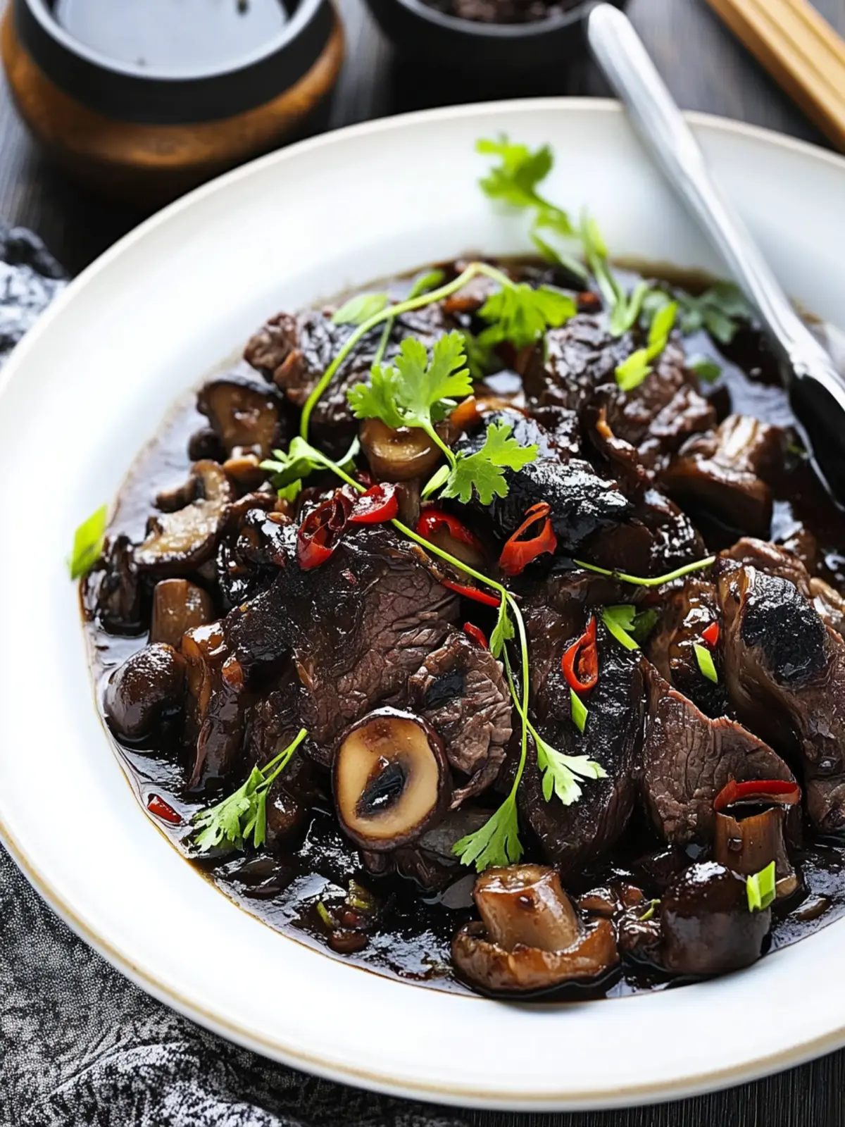 Savory Asian Style Slow Cooked Beef Cheeks with Mushrooms – knedir Recipes