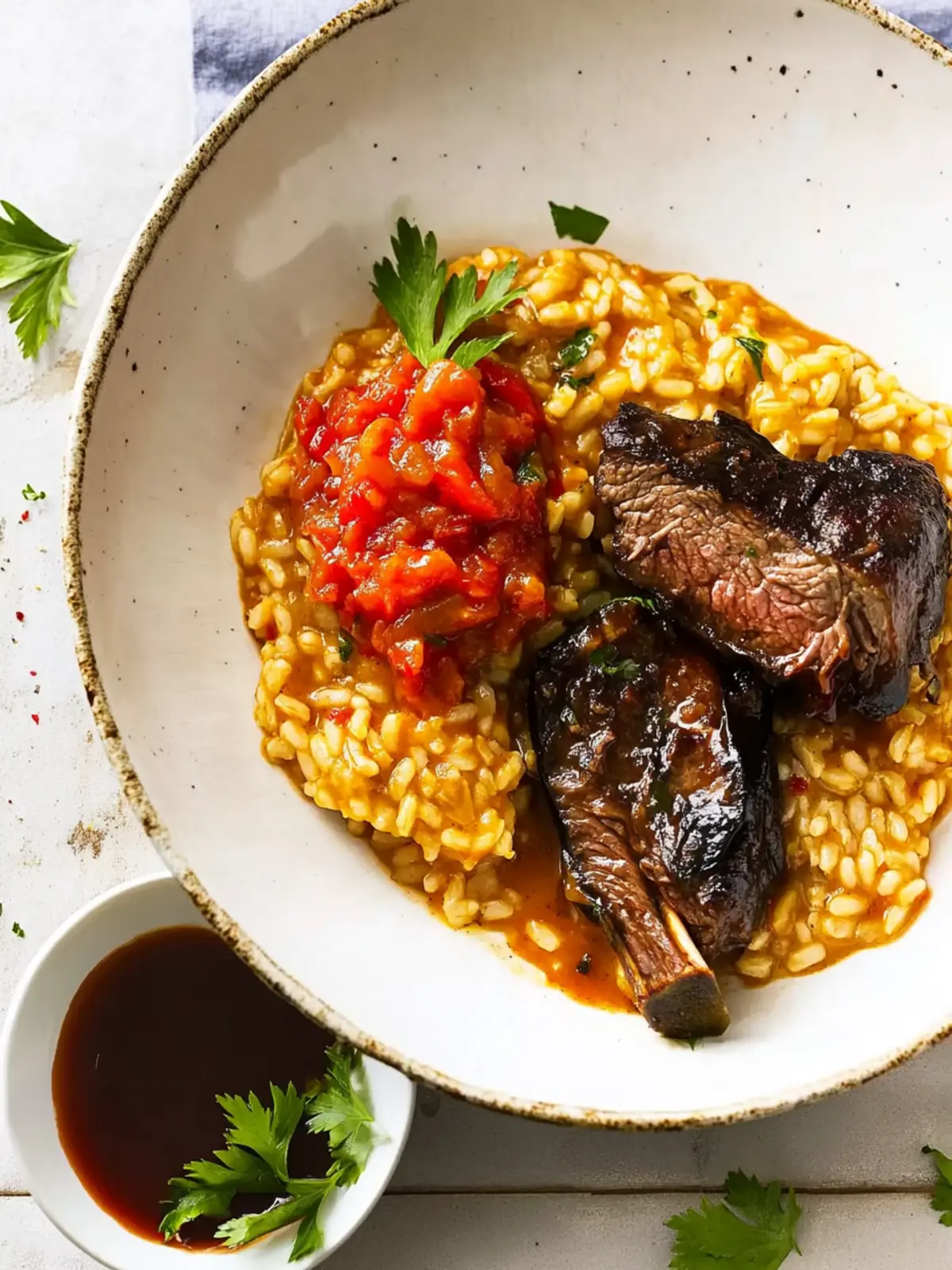 Delicious Beef Cheek Risotto with Zesty Persian Eggplant Relish ...