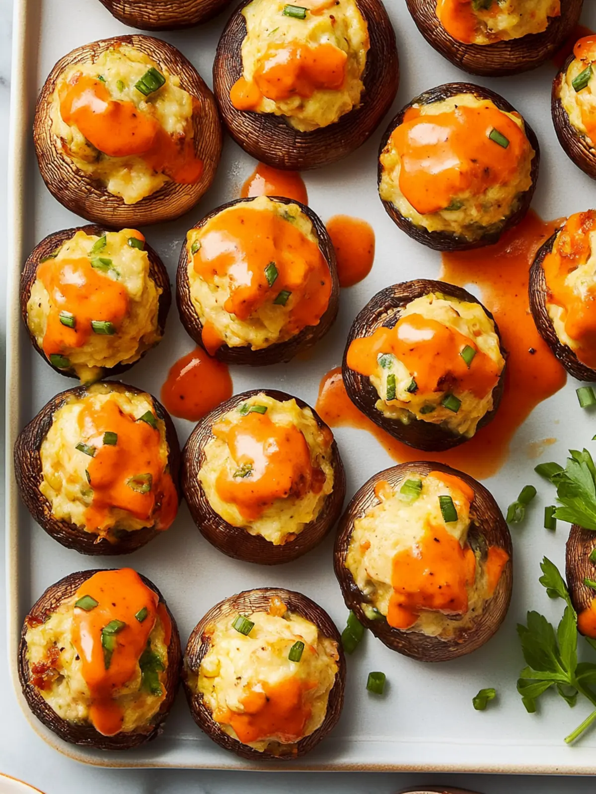 Buffalo-Stuffed Mushrooms: Irresistible Game Day Delight – knedir Recipes