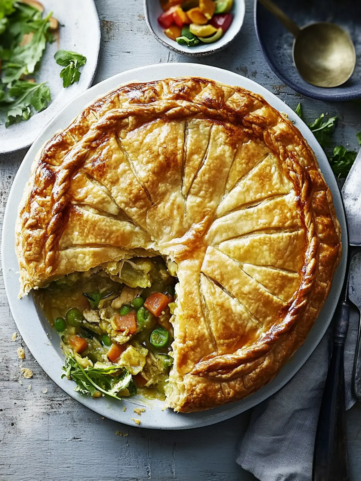 Rustic Free Form Moroccan Chicken Pie with a Sweet Twist – knedir Recipes