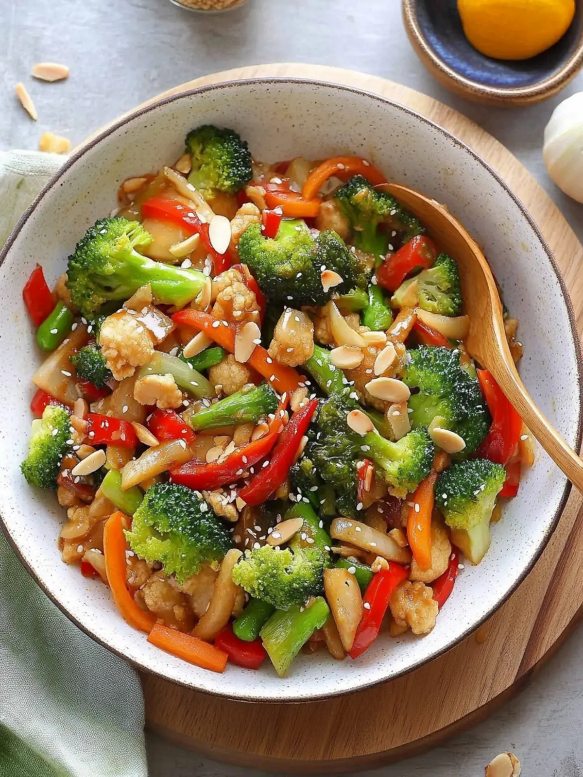 Almond Vegetable Stir-Fry: Quick, Colorful, and Healthy Delight ...