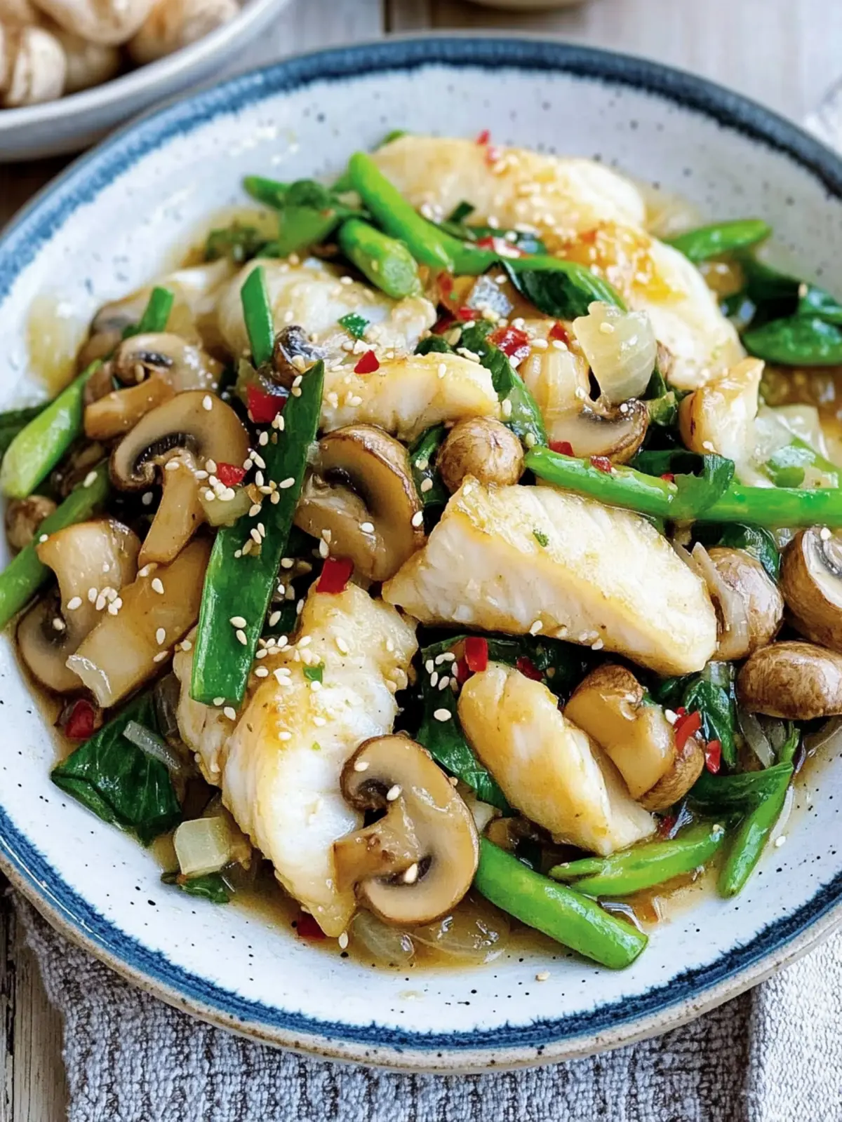 Quick Ginger Mushrooms Fish Stir Fry: Irresistible & Delicious