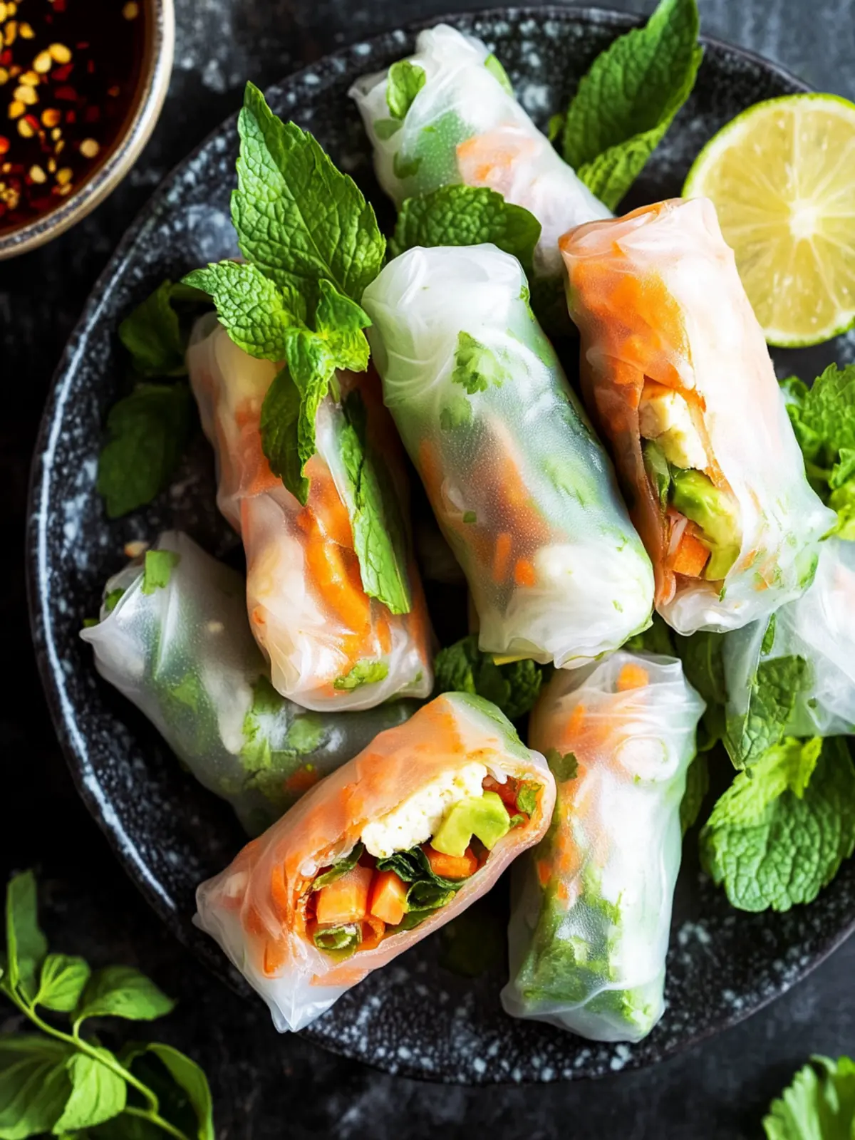 Delicious Vegetarian Vietnamese Spring Rolls with Fresh Herbs – knedir ...