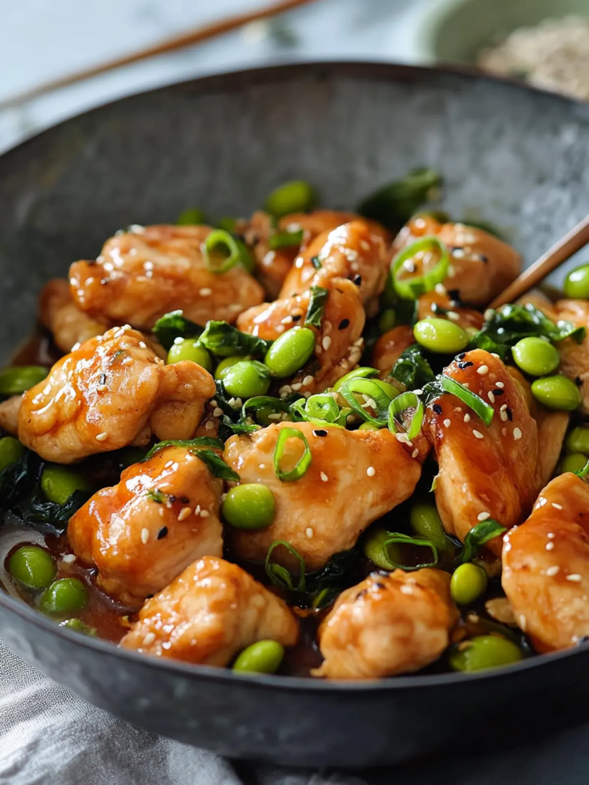 Braised Japanese Chicken with Edamame: Quick Weeknight Delight – knedir ...