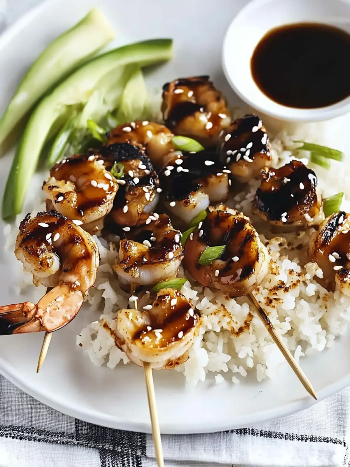 Savor Sticky Sesame Ginger Soy Prawn Skewers Tonight – knedir Recipes