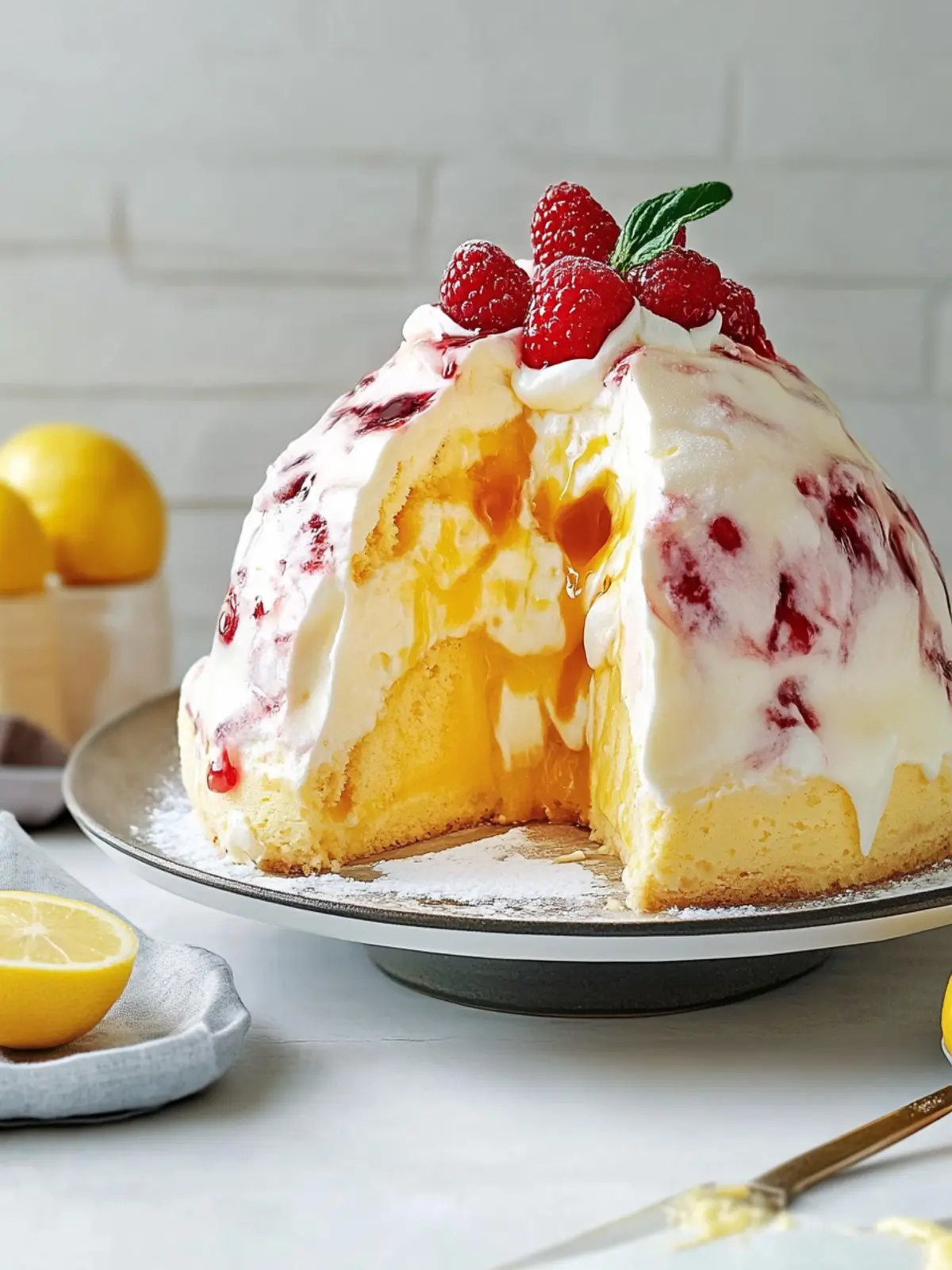 Lemon Curd Bombe Alaska: A Showstopping Delight at Home – knedir Recipes