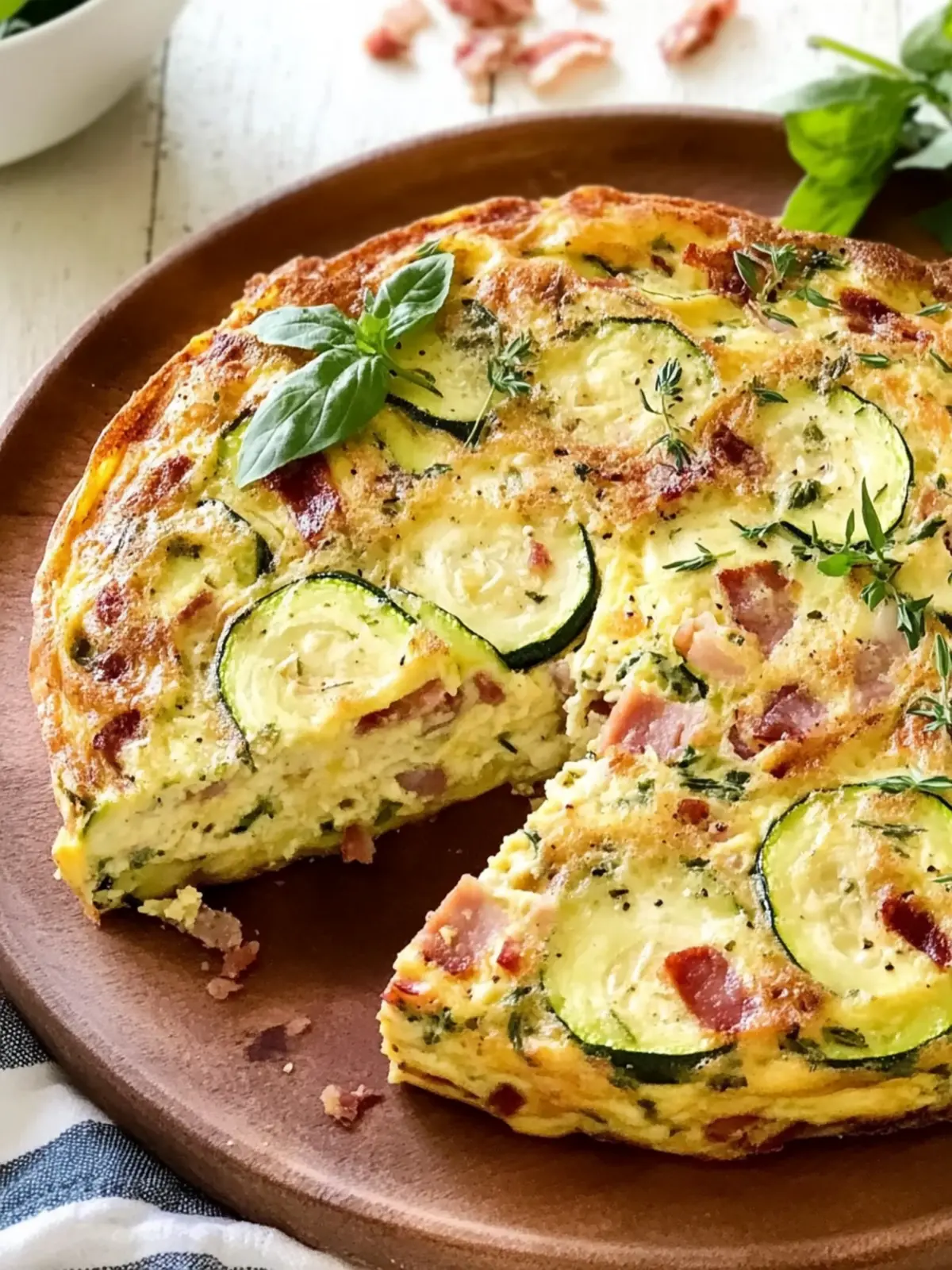 Savory Zucchini Herb and Pancetta Frittata for Easy Dinners – knedir ...