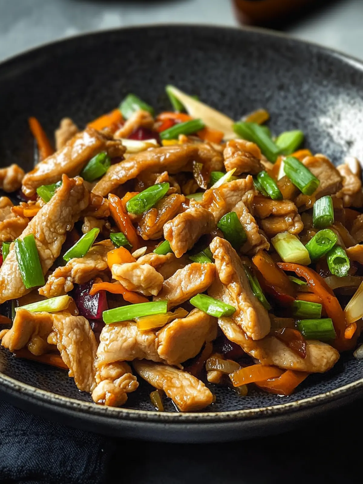 Delicious Chinese Moo Shu Pork Stir-Fry with Crunchy Veggies